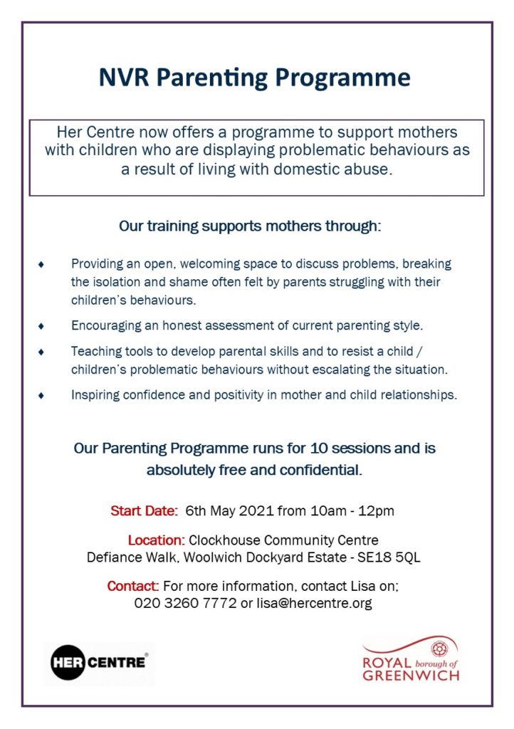 NVR PARENTING PROGRAMME – Her Centre